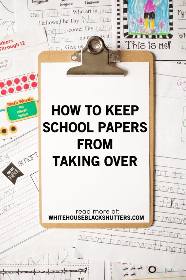 How to Keep School Papers From Taking Over - white house black shutters