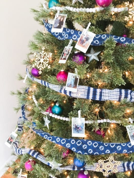 Decorating a Colorful, Eclectic Family Photo Christmas Tree - white ...